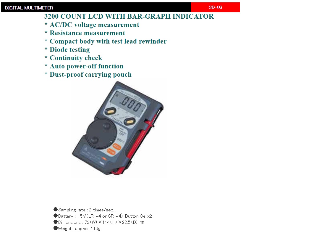 Ichiban Precision Sdn Bhd - Engineer - Engineer Digital Multimeter